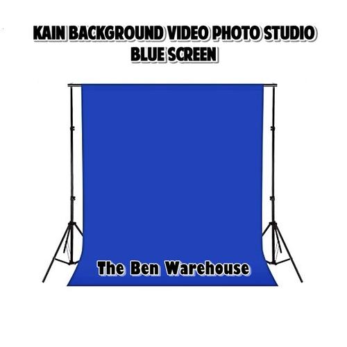Jual Kain Background Foto Tebal Biru / Kain Backdrop Studio Blue Screen ...