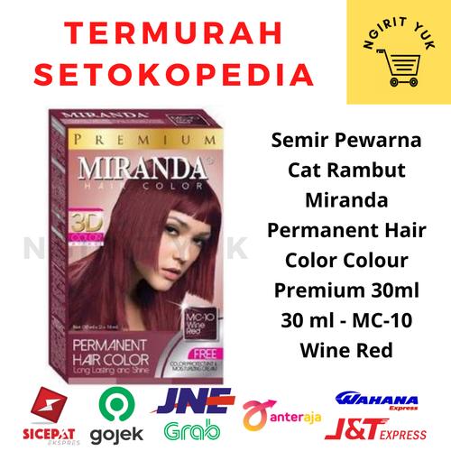 Jual Semir Pewarna Cat Rambut Miranda Permanent Hair Color Premium 30ml ...