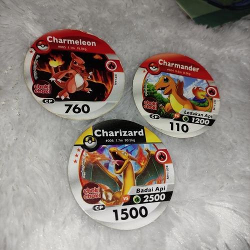 Jual Pokemon medallion choki Charizard evolution set 3 pcs - Jakarta ...