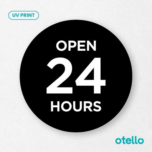 Jual Open 24 Hours Signage Acrylic Buka 24 Jam Sign Board Akrilik ...