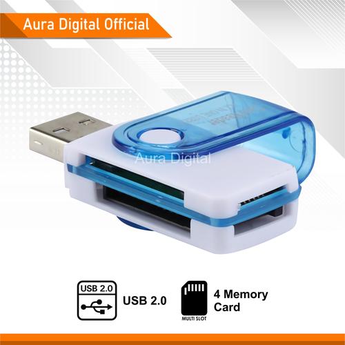 Jual Card Reader Micro SD USB 2.0 All In One 4 Slot Memori Card Rider ...