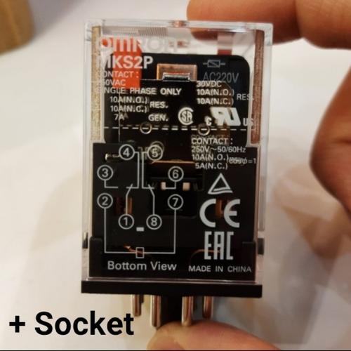 Jual ORIGINAL Relay OMRON MKS2P / MK2P-1 220V + Socket Relay 8ap ...