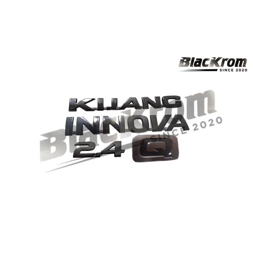 Jual Logo Emblem Black Chrome Tulisan Toyota Kijang + Innova + 2.4 + Q ...