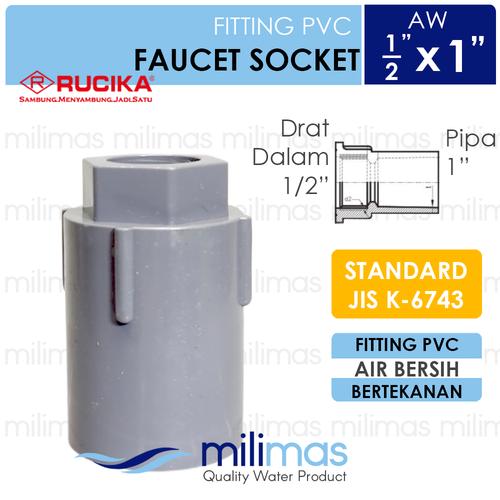 Jual RUCIKA - FAUCET SOCKET REDUCER AW 1/2"x 1" - Sok Drat Dalam - SDD ...