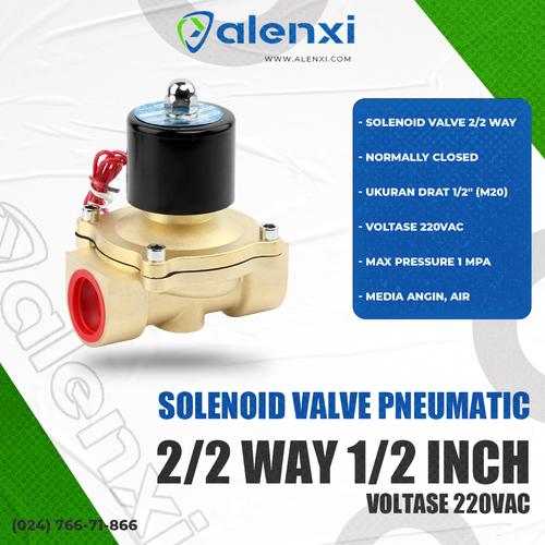 Jual SOLENOID VALVE PNEUMATIC 2/2 Way 1/2 INCH VOLTASE 220VAC - Kota ...