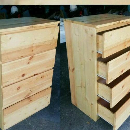 Jual lemari laci laci 4 laci bahan dari kayu jati Belanda asli dan kuat ...