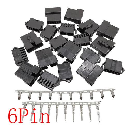 Jual 1set connector SM 6P 6 pin Pitch 2.54 mm Female Male Housing Crimp ...