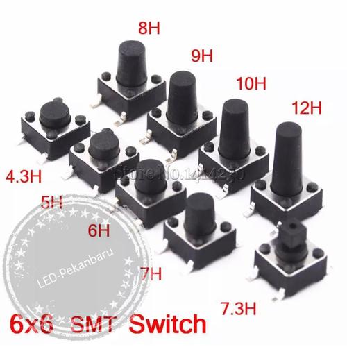 Jual SMD TACTILE SWITCH PUSH BUTTON ON TOMBOL 4PIN MICRO 6*6 PERSEGI ...