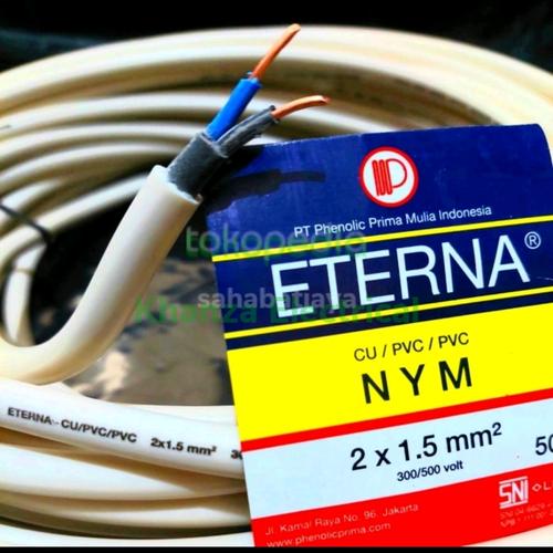Jual Kabel kawat tunggal NYM 2X1.5 kabel listrik 2 x 1.5mm Eterna @35mtr - Kab. Bogor - Khanza ...