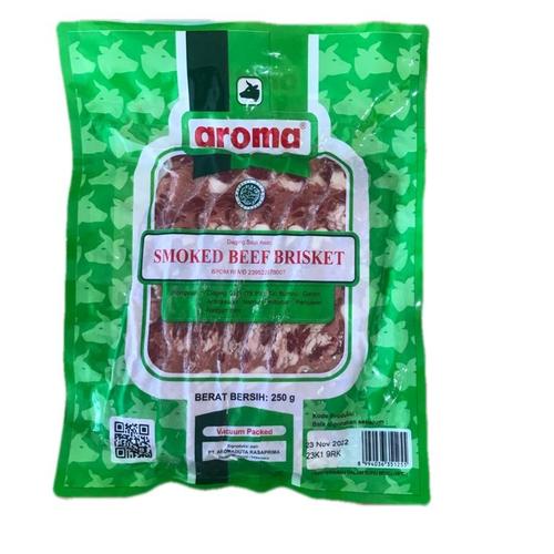 Jual Aroma Smoked Beef Brisket ( Beef Belly Bacon ) 250 Gram - Kota ...