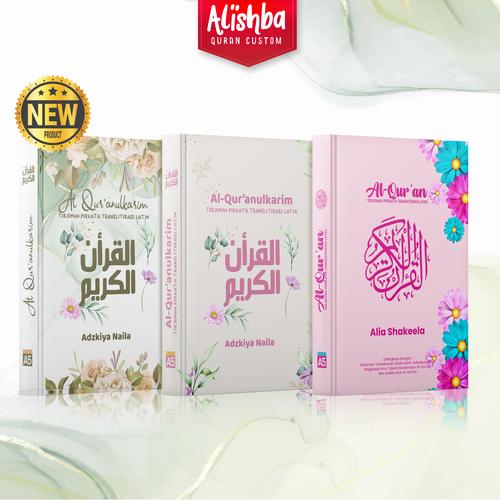 Jual Al Quran Custom Floral Cover Quran A5 Custom - floral green ...