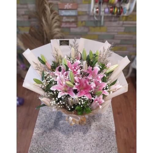 Promo Buket Bunga Lili Lily Hand Bouquet Flower Mothers Day Hari Ibu ...