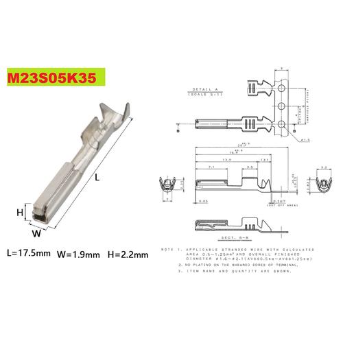 Jual Original Terminal Skun M23S05K351 DJ626-F1.0A ECU JAE-Mx23A34SF1 ...