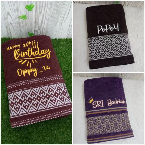 Jual HANDUK SIGNATURE TERRY PALMER + BORDIR NAMA TERMURAH - 1-5 Huruf ...