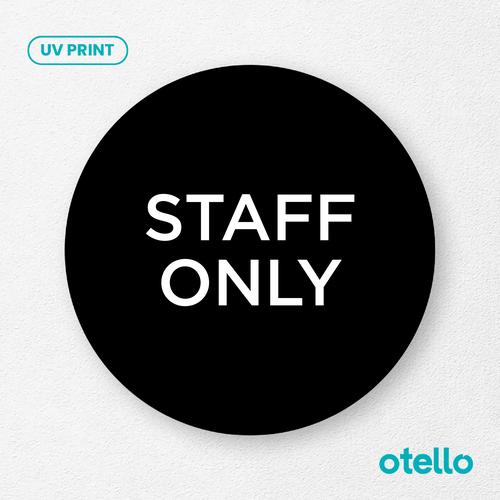 Jual Staff Only (Cetak) Acrylic Sign Board Akrilik Papan Label Sticker ...