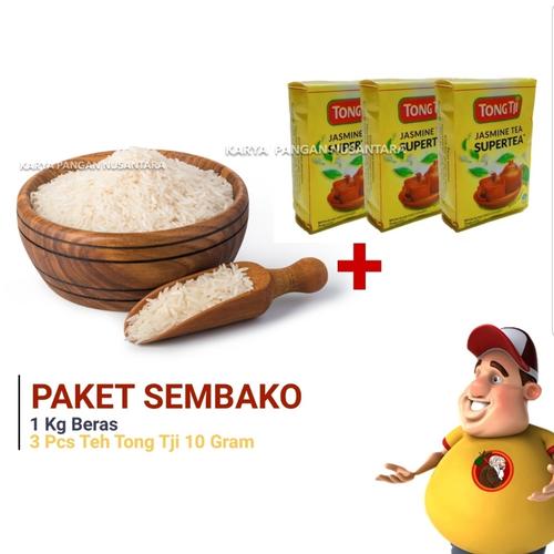 Jual PAKET SEMBAKO BERAS DAN TEH PAKET SEMBAKO 1 KG BERAS + TEH 3 X 10 ...