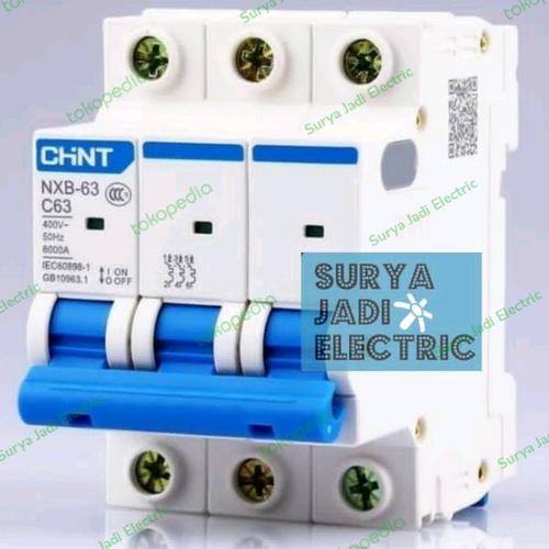 Jual MCB CHINT 6A/3P NXB-63 6kA / MCB CHINT 3 Phase 6A 3 Pole - Kota Medan - Surya Jadi Electric ...