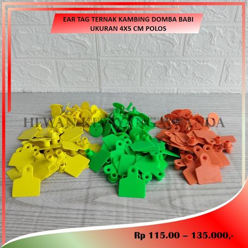 Jual Ear Tag Ternak Kambing Domba Babi Ukuran 4x5cm Polos Bisa untuk ...