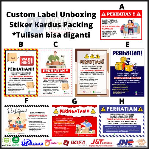 Jual Cetak Label Unboxing / Stiker Packing UNBOXING / Print Stiker ...