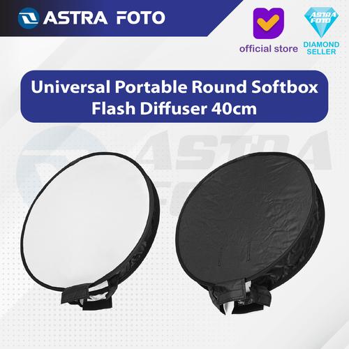 Jual Universal Portable Round Softbox Flash Diffuser 40cm For Flash ...