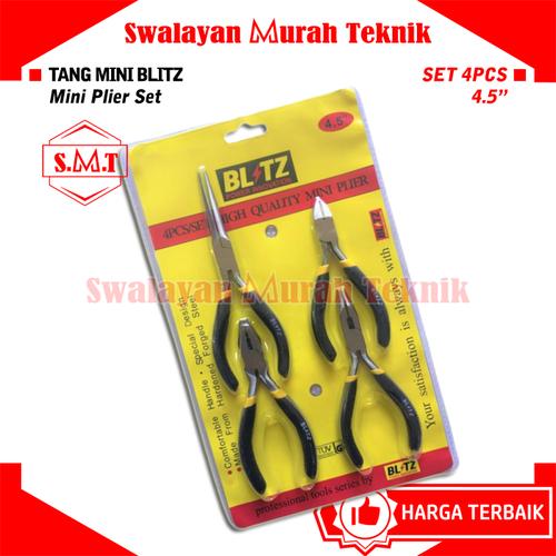Jual BLITZ Tang Mini Set 4pcs Potong Lancip Kombinasi 4,5" Mini Plier ...