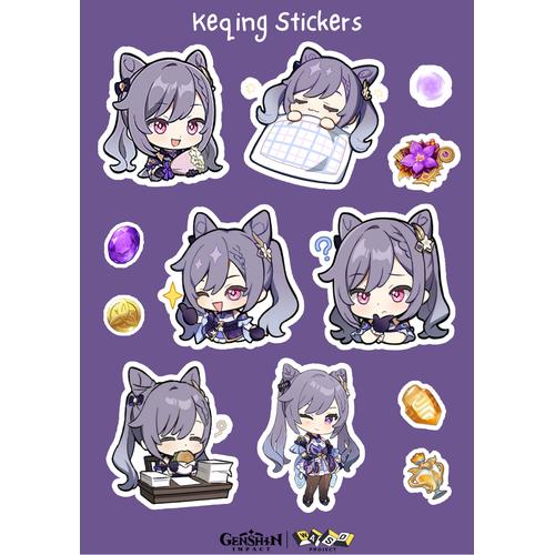 Jual Genshin Impact Sticker Sheet | Vinyl Finishing | A6 Size - Keqing ...