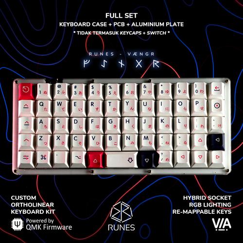 Jual Runes Vaengr Solderable - Custom Ortholinear Keyboard Kit ...
