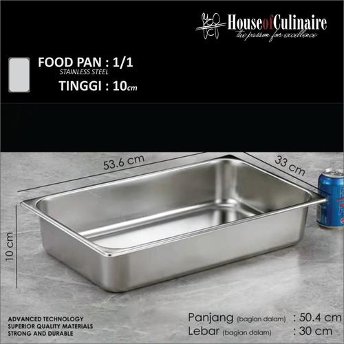 Jual Food Pan Stainless 1/1 Tinggi 10 cm Gastronom Pan - Kota Bandung ...