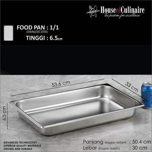 Jual Food Pan Stainless 1/1 Tinggi 6.5 cm Gastronom Pan - Kota Bandung ...