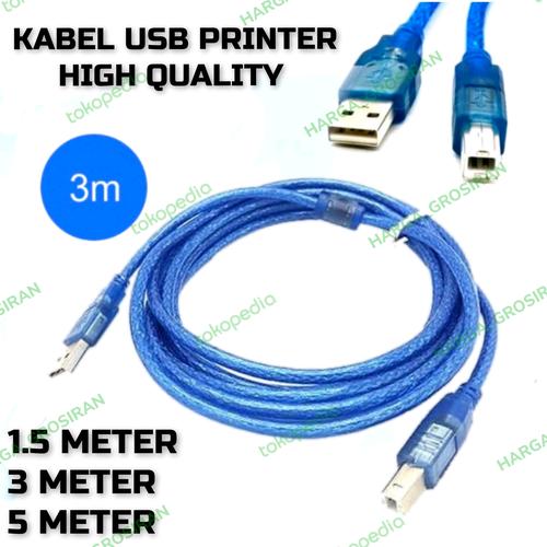 Jual KABEL USB PRINTER 3M / 3 METER / 3 M KABEL PRINTER 3M HIGH QUALITY - 1.5 Meter Hitam ...