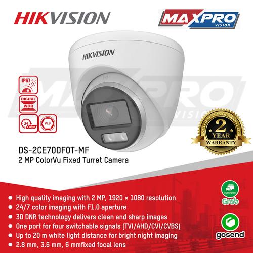 Jual DS-2CE70DF0T-MF - HIKVISION TURBO HD CAMERA 2MP COLORVU - Jakarta Barat - Maxpro Vision ...