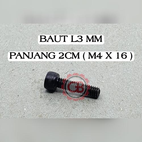 Jual BAUT L3 MM UKURAN 1,2 CM / 1,5 CM / 1,8 CM / 2CM / 2.5CM / 3CM / 3 ...