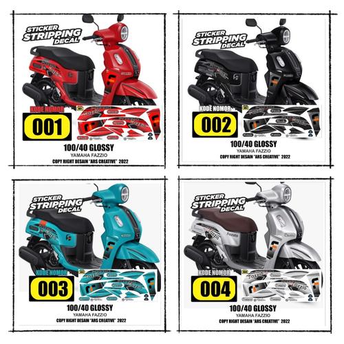 Jual Sticker Striping Decal Motor Yamaha Fazzio Variasi Glossy - 001 ...