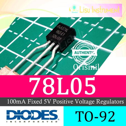 Jual 78L05 100mA Fixed 5V Positive Voltage Regulators TO-92 Diodes ...