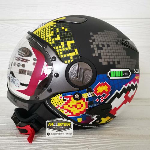 Jual HELM KYT ELSICO #7 BLACK MATT YELLOW RED KYT HALF FACE - #7 BK MAT YL, M - Kab. Tangerang ...