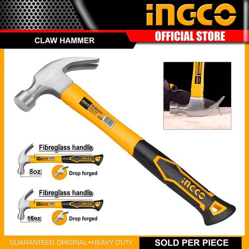 Jual MARTIL TANDUK GAGANG FIBER CLAW HAMMER 8OZ INGCO HCH80808 - Kota ...