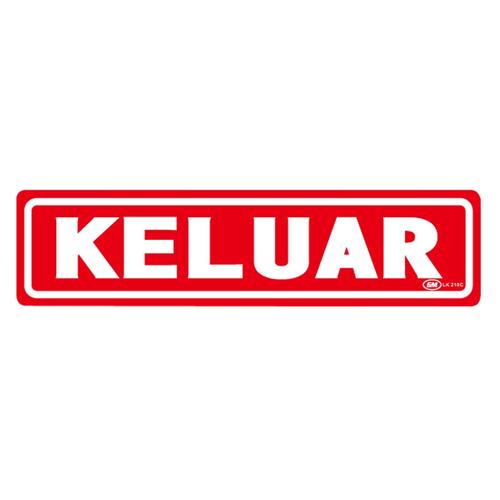 Jual Papan Tanda / Sign Board / Label Acrylic KELUAR LK 218 C - Kota ...