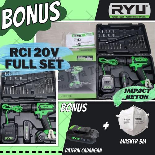 Jual Bor cas 20v ryu mesin bor baterai cordless drill beton tembok ...