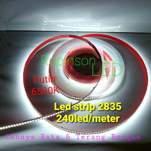 Jual LAMPU LED STRIP 2835 240 MATA INDOOR PUTIH / STRIP LED 240LED 12V ...