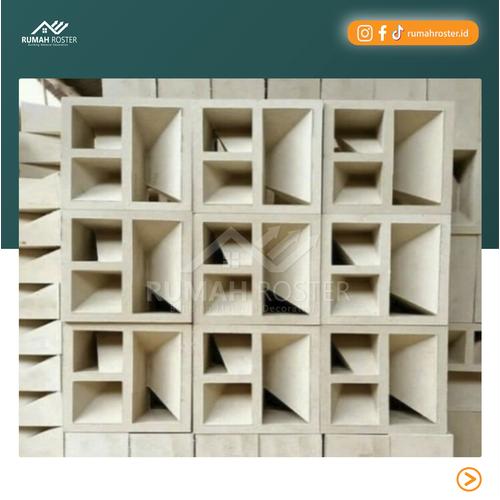 Jual Roster Beton Putih/Roster Minimalis Warna putih Motif K LB2 ...