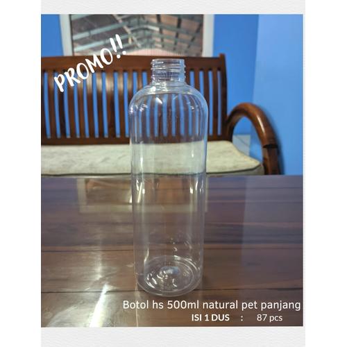 Jual botol hs 500ml natural slim / botol pet 500ml neck 28 slim - Kab ...