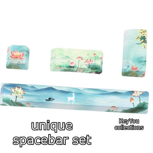 Jual keycaps set unique spacebar green river not artisan keycap - Kota ...