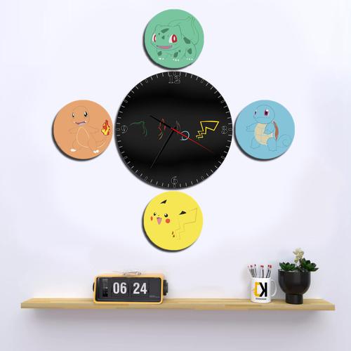 Jual Jam Dinding Kayu Bulat Jumbo 1 Set Anime Pokemon - Pokemon - Kota ...