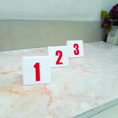 Jual table number akrilik - acrylic signage - nomor meja - akrilik ...
