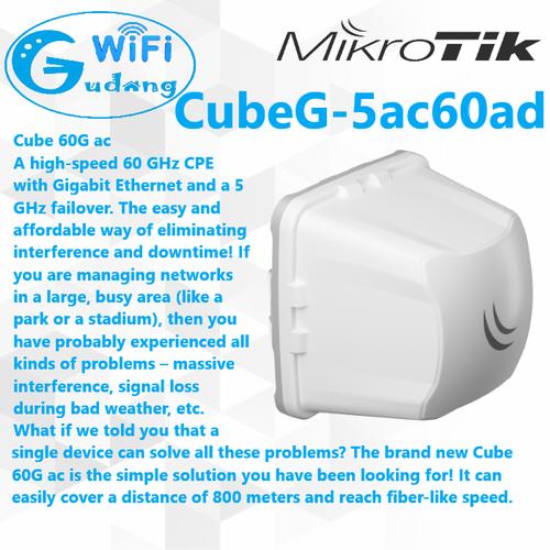 Jual MikroTik Cube 60G ac High-speed 60 GHz CPE CubeG-5ac60ad - Jakarta ...