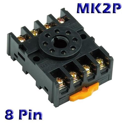 Jual Socket Relay 8 Pin Mk2P MK2P-I 220VAC Pasangan Soket mk2p 8pin 8P ...