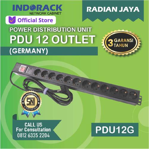 Jual INDORACK PDU 12G / POWER SET DISTRIBUTION / COLOKAN LISTRIK 12 ...
