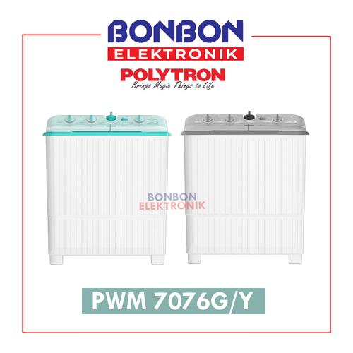Promo Polytron Mesin Cuci 2 Tabung 7KG PWM 7076 G/Y / 7076G 7076Y ...