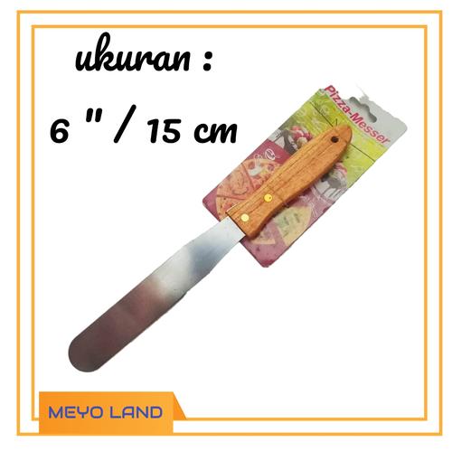 Jual Spatula LURUS Stainless 15cm Pizza Messer Dekor Kue Butter Cream ...
