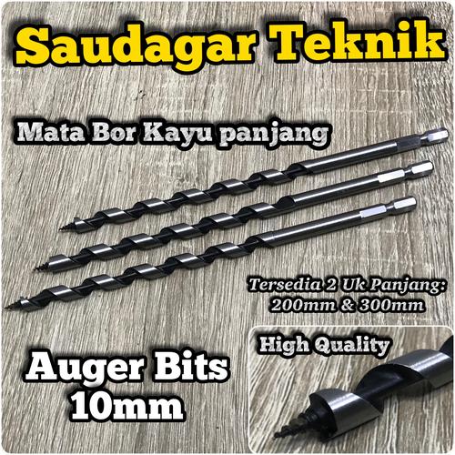 Jual Mata Bor Kayu Panjang 10mm Wood Auger Bit 10 mm Kualitas Baik ...